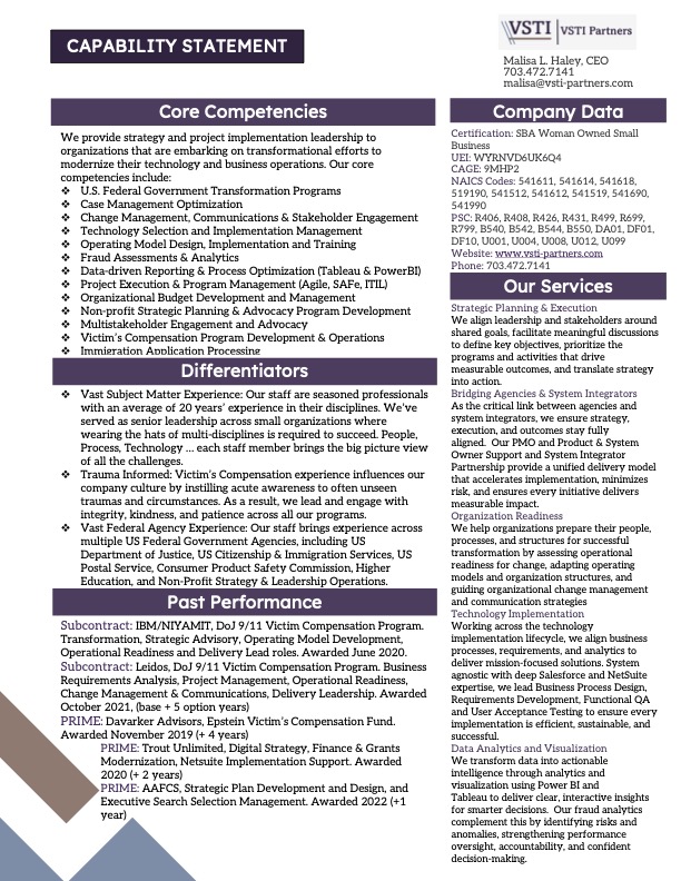 Certifications, NAICS & Expertise: Our Capabilities